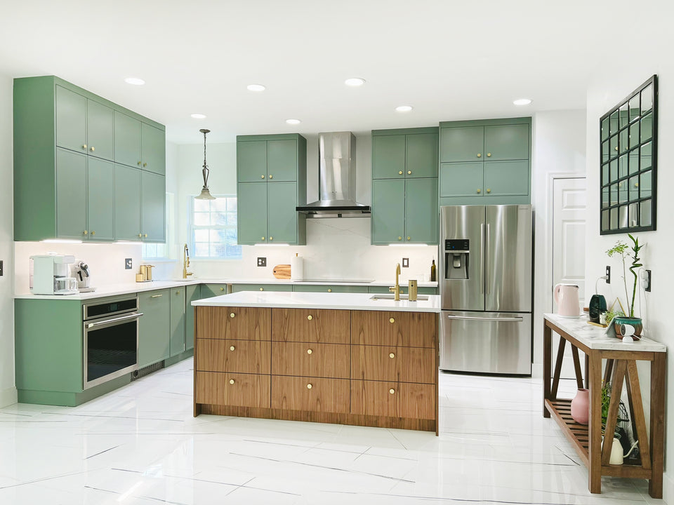 A Sleek Green Kitchen Renovation – Semihandmade