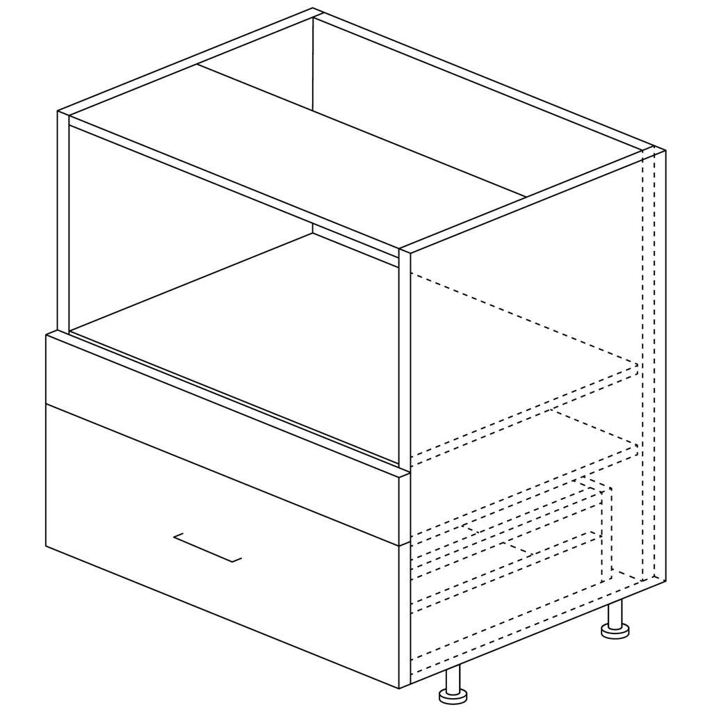 Base Cabinet: Microwave, 1 Drawer 30"H x 24"D – Semihandmade