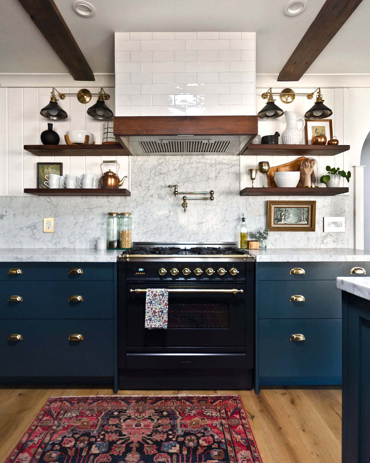 Navy Kitchen with a Stunning Built-in – Semihandmade