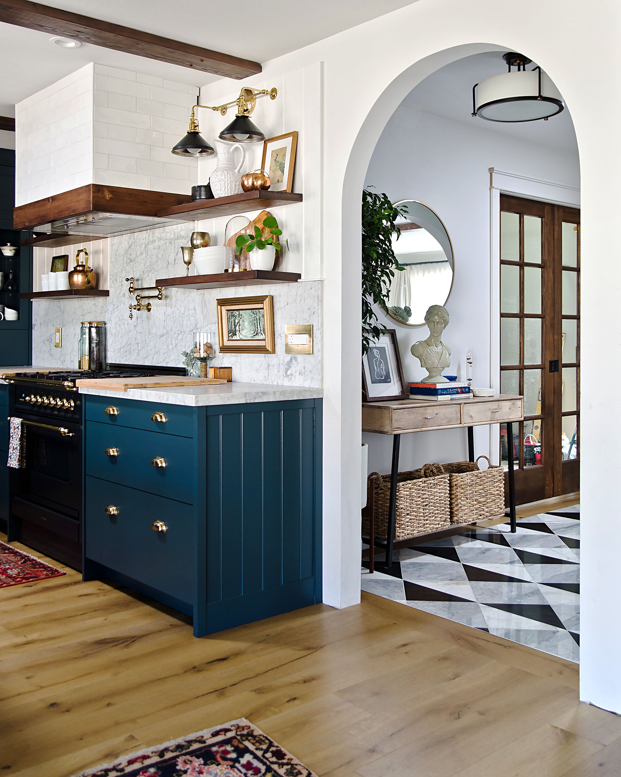 Navy Kitchen with a Stunning Built-in – Semihandmade